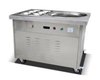 China 48cm Single Pot Fried Ice Cream Roll Machine With Universal Wheels / 6 Pans for sale