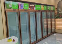 China Supermarket Glass Door Upright Display Fridge Beverage Refrigerator 452L for sale