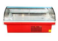 China Commercial 100L Capacity Deli Display Refrigerator with Front Flip-Up Glass Door and LED Lighting 6500K for sale