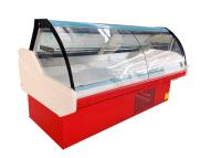 China Commercial 100L Capacity Deli Display Refrigerator with Front Flip-Up Glass Door and LED Lighting 6500K for sale
