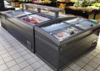 China Supermarket Chicken Island Display Freezer Sliding Door Deep Refrigerator Equipment for sale