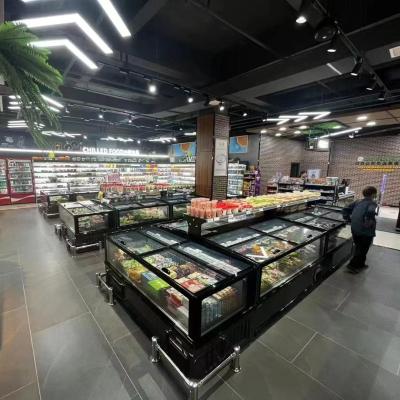 China Shop Big Capacity Commercial Freezer With -18~-22 Degree Auto Defrost Aluminum Interior for sale
