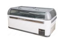 China Auto Defrost System Island display Freezer For Supermarket 800L for sale
