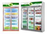 China Commercial Beer Cooler with 1530L Storage Capacity Double Glass Doors and Digital Temperature Control for sale