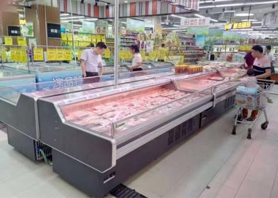 China Large Fresh Meat Display Cooler For Supermarket Food Showcase for sale