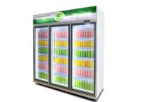 China Multi Gate Glass Budget Upright Refrigerated Display Cabinet Chest Freezer 738L for sale