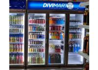 China R134a Champagne Glass Door Fridge Liquor Cold Drink Display Refrigeration Equipment for sale