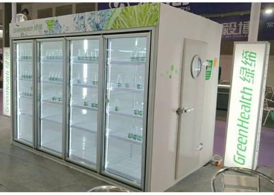 China R404a Commercial Glass Door Fridge Refrigeration Equipment Walk In Cold Room for sale