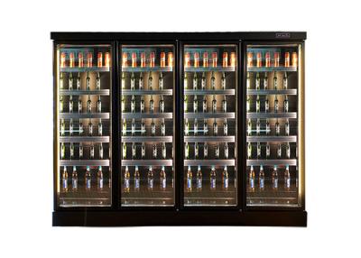 China Large Green Health Multideck Open Chiller Multiple Glass Doors Deep Freezer for sale