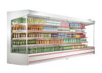 China Digital Control Multideck Open Chiller Fan Cooling Deep Display Fridge Built In System for sale