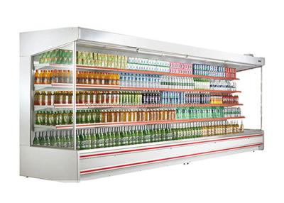 China Digital Control Multideck Open Chiller Fan Cooling Deep Display Fridge Built In System for sale