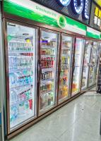 China 748L Glass Door Refrigerator Beverage Refrigeration Equipment Fan Cooling for sale