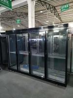 China Commercial Supermarket Display Refrigerators Upright Beverage Cooler With Adjustable Shelves for sale