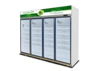 China 4 Doors Commercial Display Freezer 2087L Self Closing Glass Door Refrigeration Equipment for sale