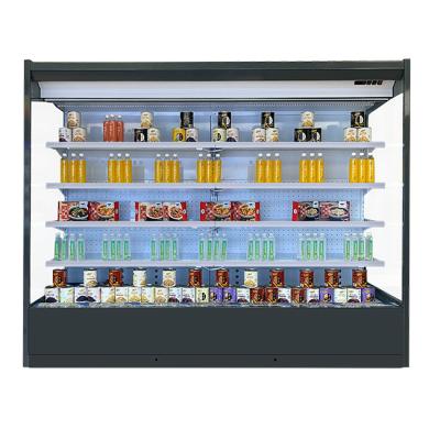 China 1350L Commercial Multideck Open Chiller For Shop Drink Air Cool Refrigerator for sale