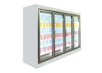 China Remote Plug-In Multideck Open Beverage Display Chiller with R404A Refrigerant and Double Air Curtain for 2~8°C Commercial Refrigeration for sale