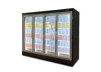 China Remote Plug-In Multideck Open Beverage Display Chiller with R404A Refrigerant and Double Air Curtain for 2~8°C Commercial Refrigeration for sale