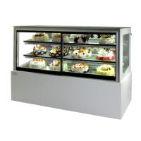 China Supermarket Fan Cooling System Cake Display Freezer For Pastry Dessert for sale