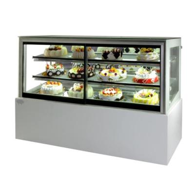 China Supermarket Fan Cooling System Cake Display Freezer For Pastry Dessert for sale