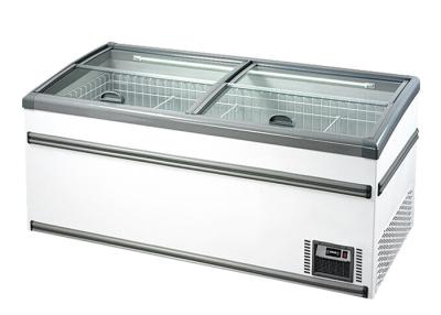 China Green Health Commercial Island Freezer Supermarket Refrigeration Popsicles Deep Freezer for sale