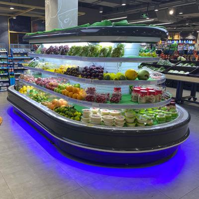 China Supermarket Commercial Multideck Round Island Open Chiller Refrigeration Equipment for sale