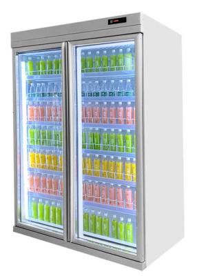 China Customized Commercial Glass Door Fridge Cooler For Beverage Wine 1463L for sale