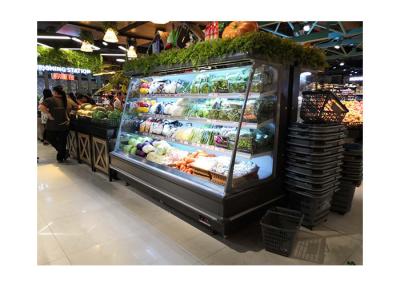 China Commercial Europe Multideck Open Chiller For Vegetables 1800W for sale
