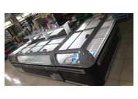 China Glass Horizontal Supermarket Island Freezer Fruit Showcase Refrigeration Equipment for sale