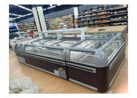 China Commercial Glass Combine Supermarket Island Freezer High Efficiency Refrigeration for sale
