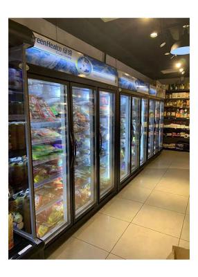 China Multiple Door Multifunctional Inverter Upright Freezer For Beverage Commercial for sale