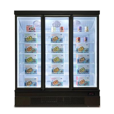 China Customization Commercial Display Freezer Multi Glass Door Bottom Mount for sale