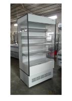 China Commercial Refrigerator Fan Cooling Beverages Fridge Open Cooler With Air Curtain for sale