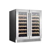 China ETL Certificate 110V/60Hz Double Glass Door Wine Cooler Cabinet With R600 Refrigerant for sale