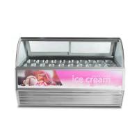 China Frost Free Ice Cream Display Freezer Fan Cooling With Ultimate Temperature -18-22C Ice Cream Display Showcase for sale