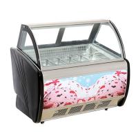 China Frost Free Ice Cream Display Freezer Fan Cooling With Ultimate Temperature -18-22C Ice Cream Display Showcase for sale