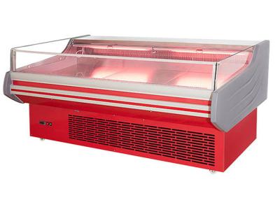 China Temp Control Commercial Red Fresh Meat Showcase Dynamic Cooling Deep Refrigerator for sale