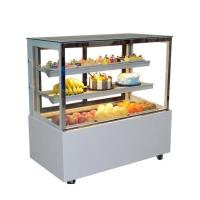 China LED Light Bakery Cabinet Cake Display Chiller With Easy Moving Wheel for sale