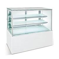 China Professional Grade Curved Glass Cake Display Fridge Perfect For Bakeries for sale