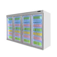 China Supermarket Chiller Commercial Beverage Cooler For Drinks Cold Storage And Display for sale