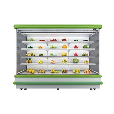 China Fan Cooling Multideck Open Chiller Display Refrigerator For Vegetable for sale