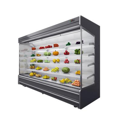 China 3m Open Multi Deck Supermarket Refrigeration Display Chiller For Milk for sale