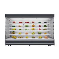 China Modern Fan Cooling Shelf Open Chiller Fridge For Beverage / Fruit / Vegetable for sale