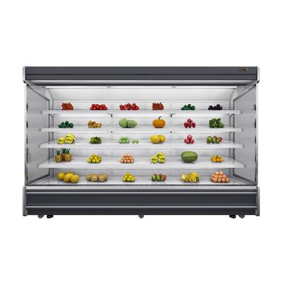 China Modern Fan Cooling Shelf Open Chiller Fridge For Beverage / Fruit / Vegetable for sale