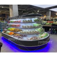 China Custom Island Merchandise Display Round Cabinet Multideck Open Chiller for sale