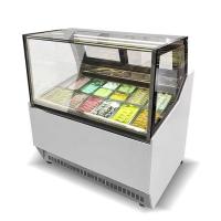 China Frost Free Ice Cream Display Showcase With Fan Cooling System for sale