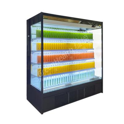 China Multideck Open Chiller Refrigerated Shelves Multideck Cabinets With Curtain for sale