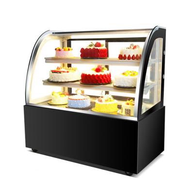 China Marble Base 2 Layers Decks Cake Display Freezer for snake sushi pastry Display for sale