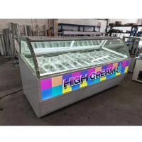 China Countertop Gelato Display Freezer with Anti-Fog Glass Danfoss Compressor and Dynamic Air Cooling for sale
