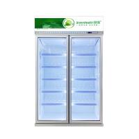 China Upright 2 Doors Commercial Beverage Cooler With 1250L 5 Layer Adjustable for sale