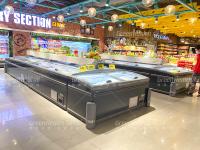 China 850L Large Supermarket Commercial Combination Island Fridges And Freezers for sale